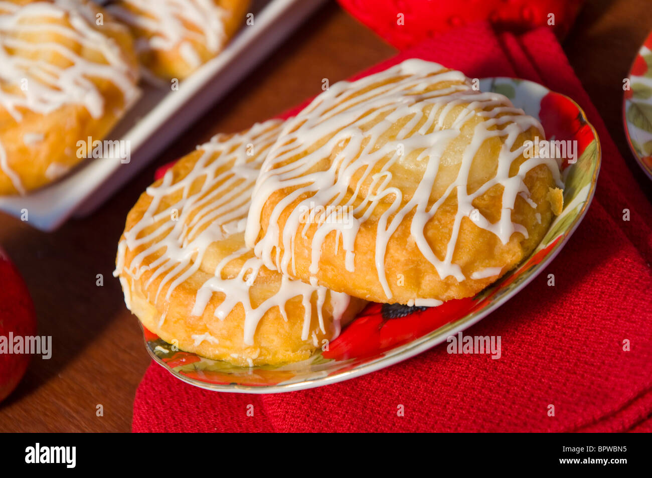 Danish Pastry with Icing Stock Photo - Alamy