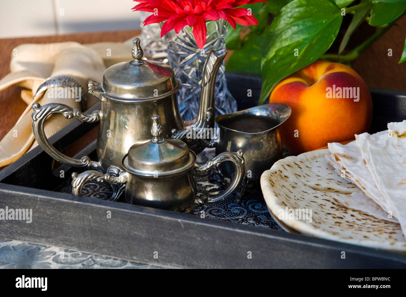 Sterling Silver Tea Service Stock Photo - Alamy