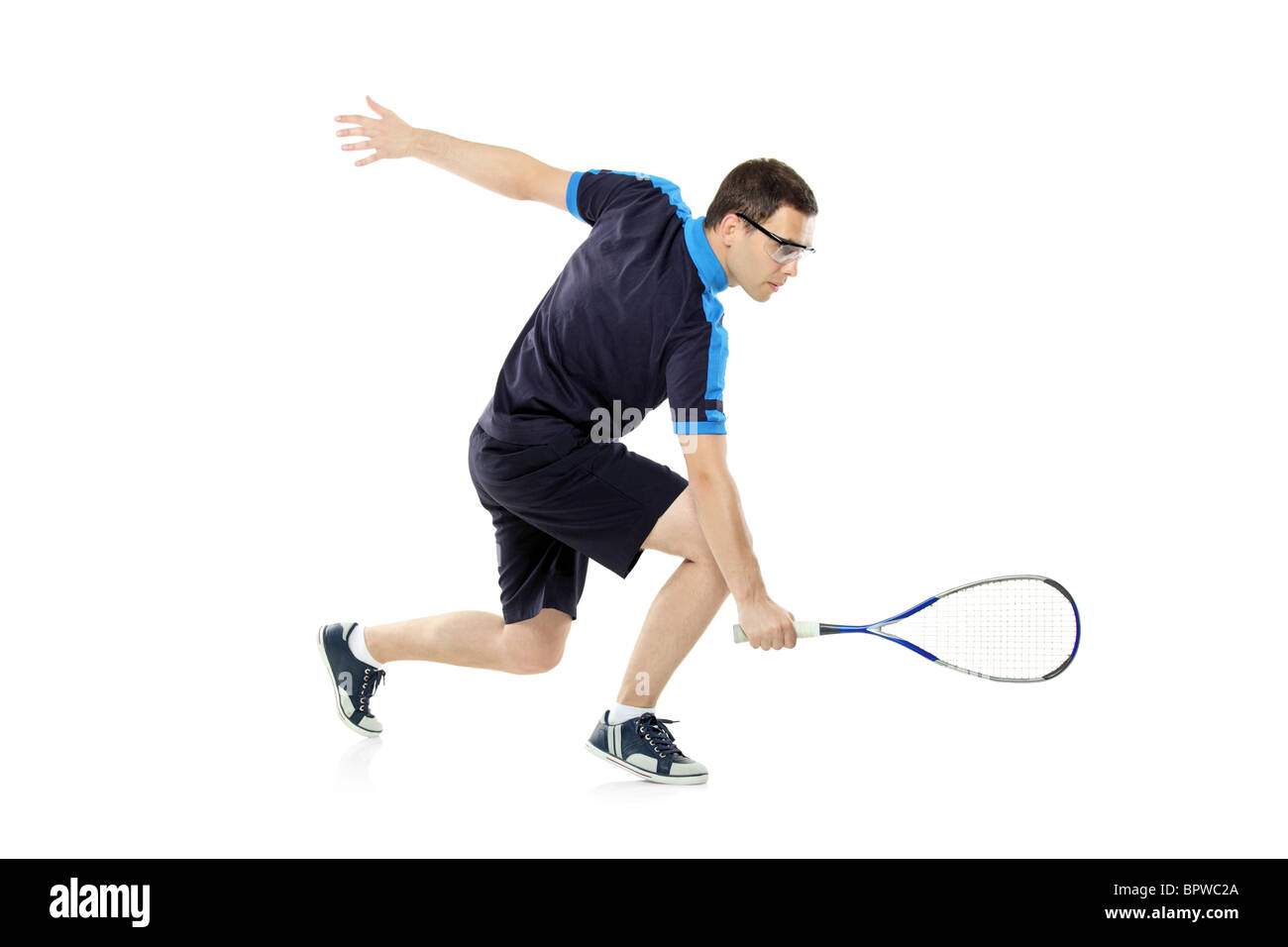 A squash player playing Stock Photo - Alamy