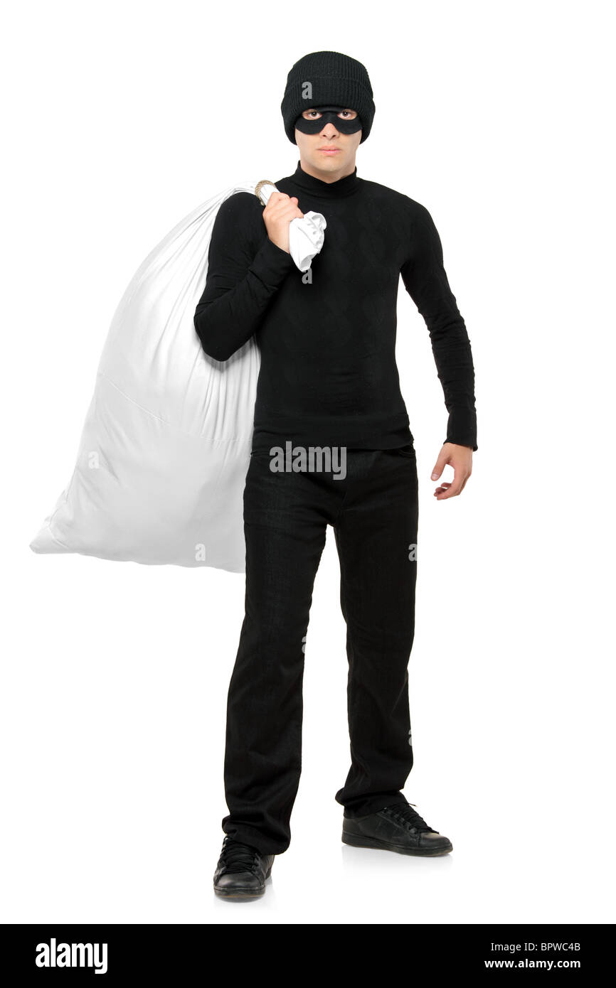 Robbery concept man holding Cut Out Stock Images & Pictures - Alamy