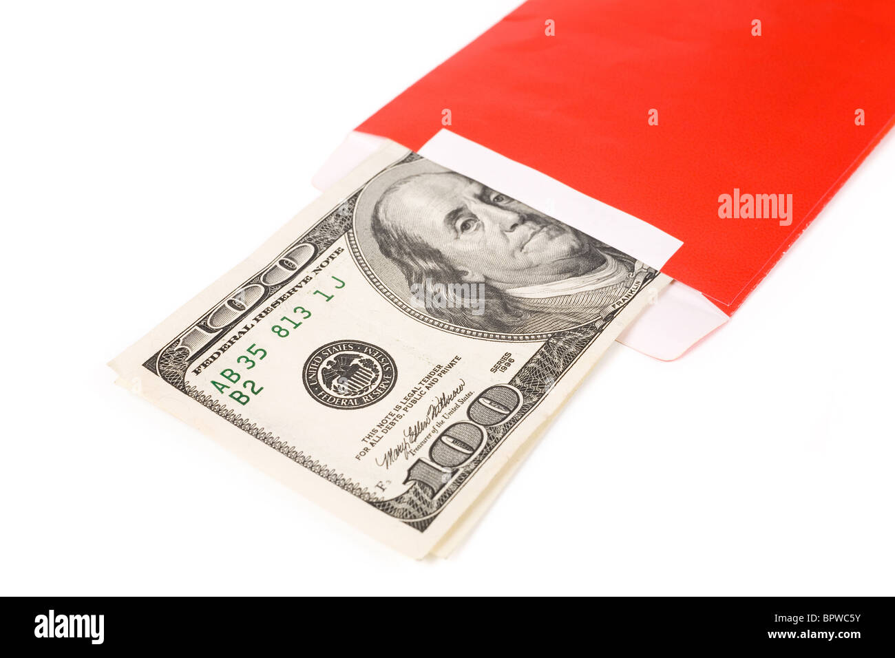Chinese New Year Red Envelope and Dollars Stock Photo - Alamy