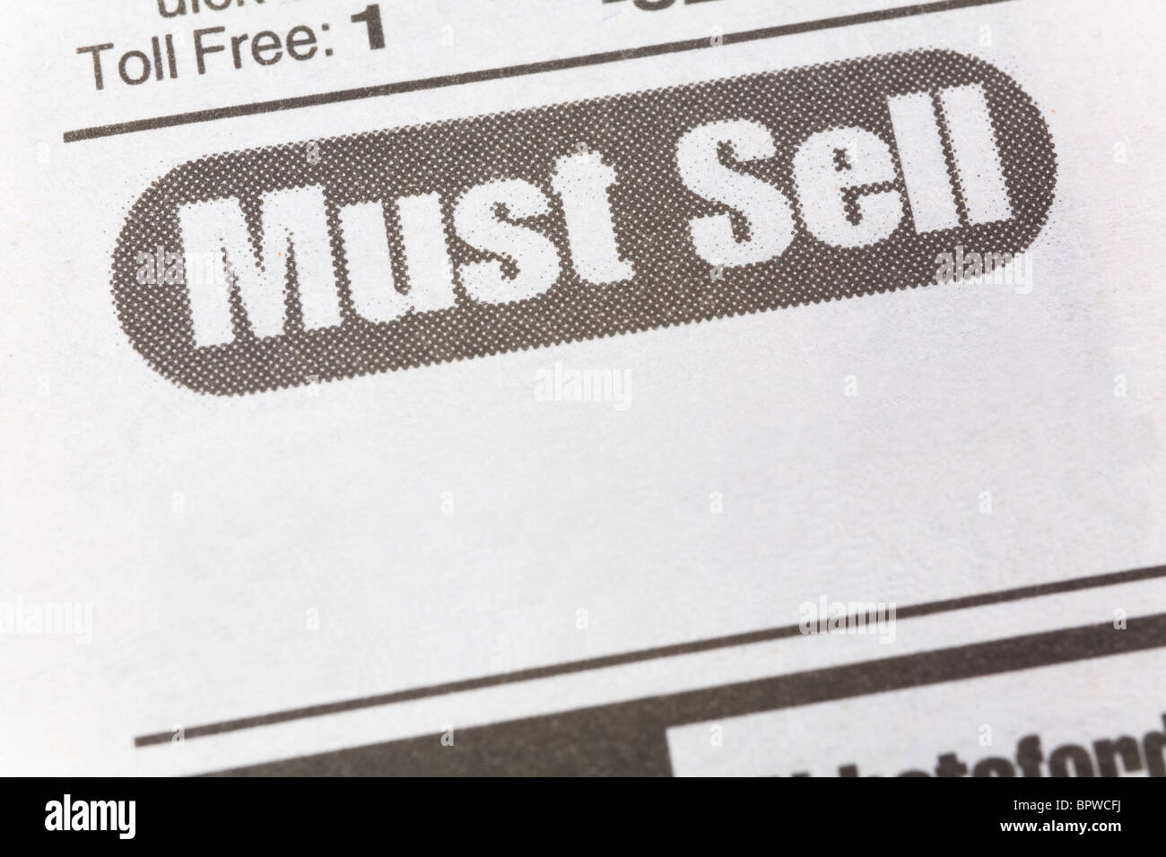 Must See, newspaper Sales ad, Business concept Stock Photo - Alamy