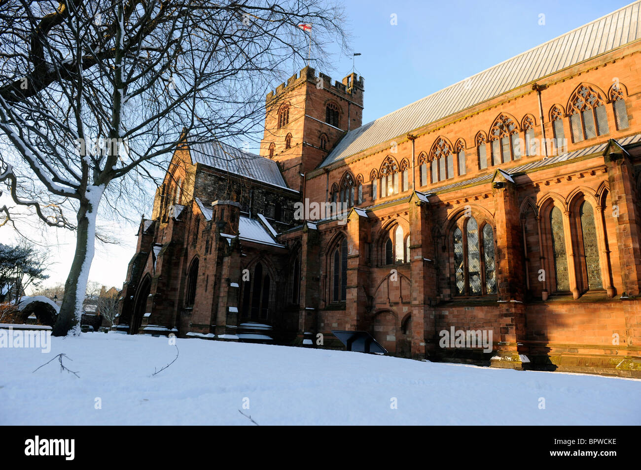 Carlisle Cathedral in the winter snow Stock Photo - Alamy