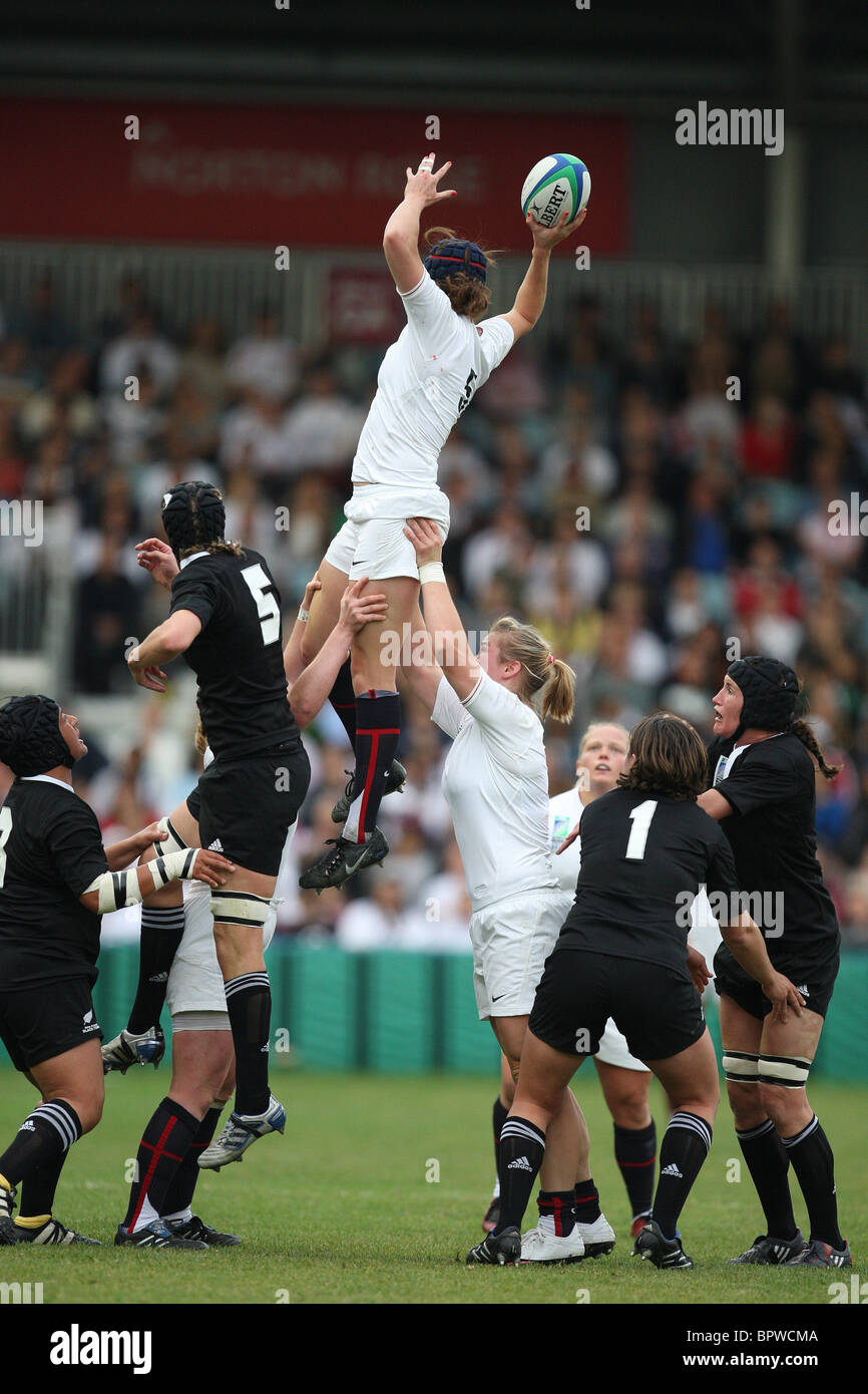 J. McGilchrist of England takes the ball during a line out during the ...