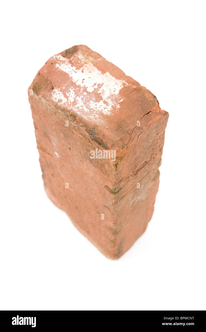 Red Brick with white background Stock Photo - Alamy