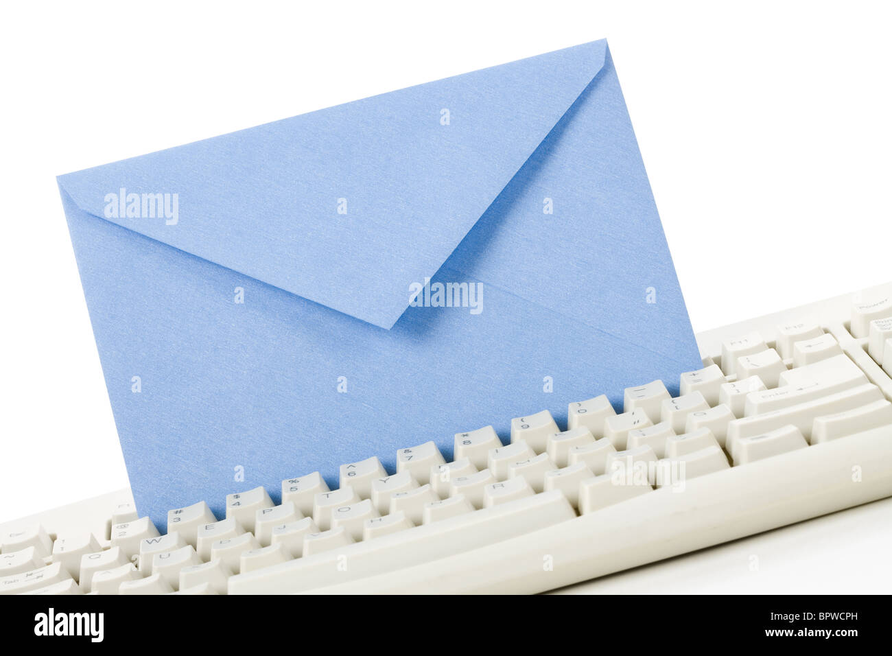 Envelope and computer keyboard, concept of email Stock Photo - Alamy