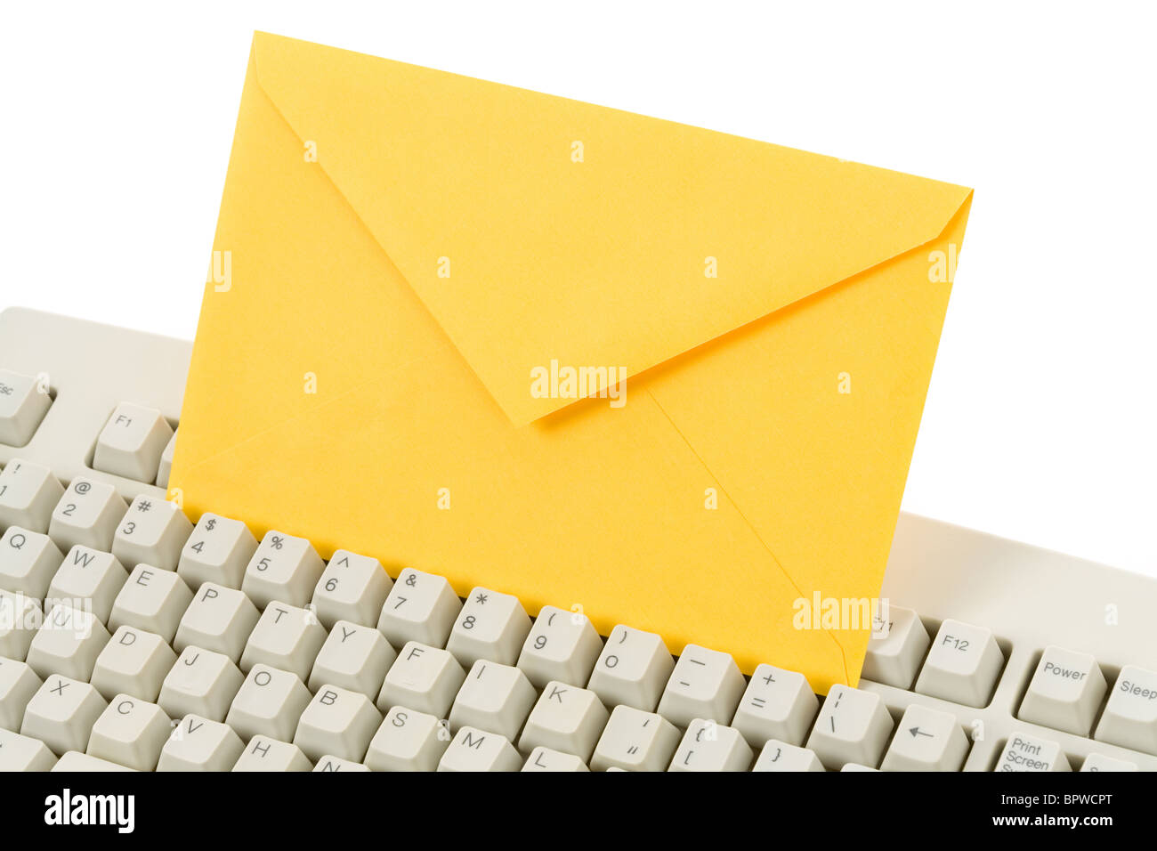 Envelope and computer keyboard, concept of email Stock Photo - Alamy