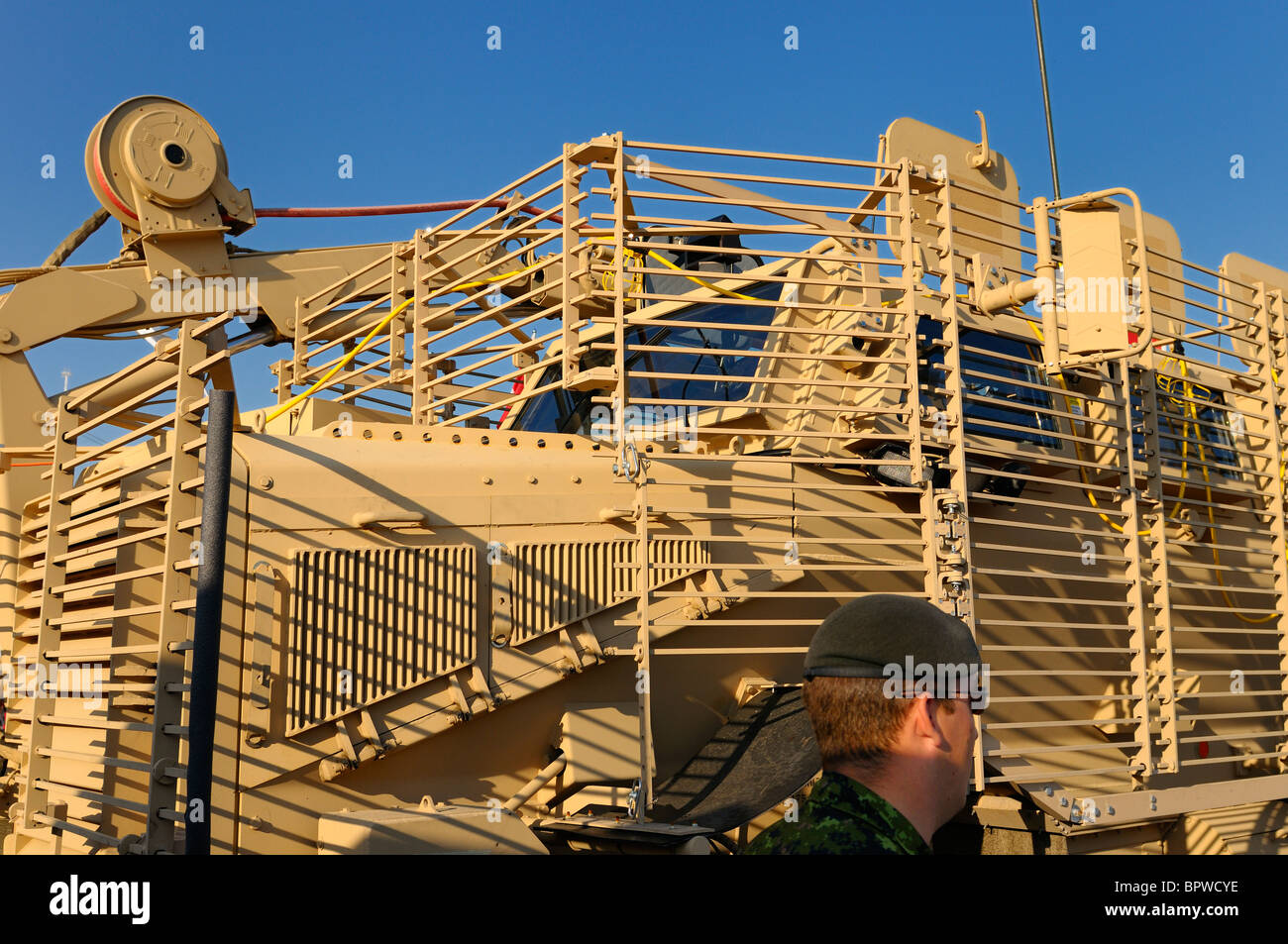 Buffalo armoured vehicle Canadian Army with ironclaw for clearance of ...