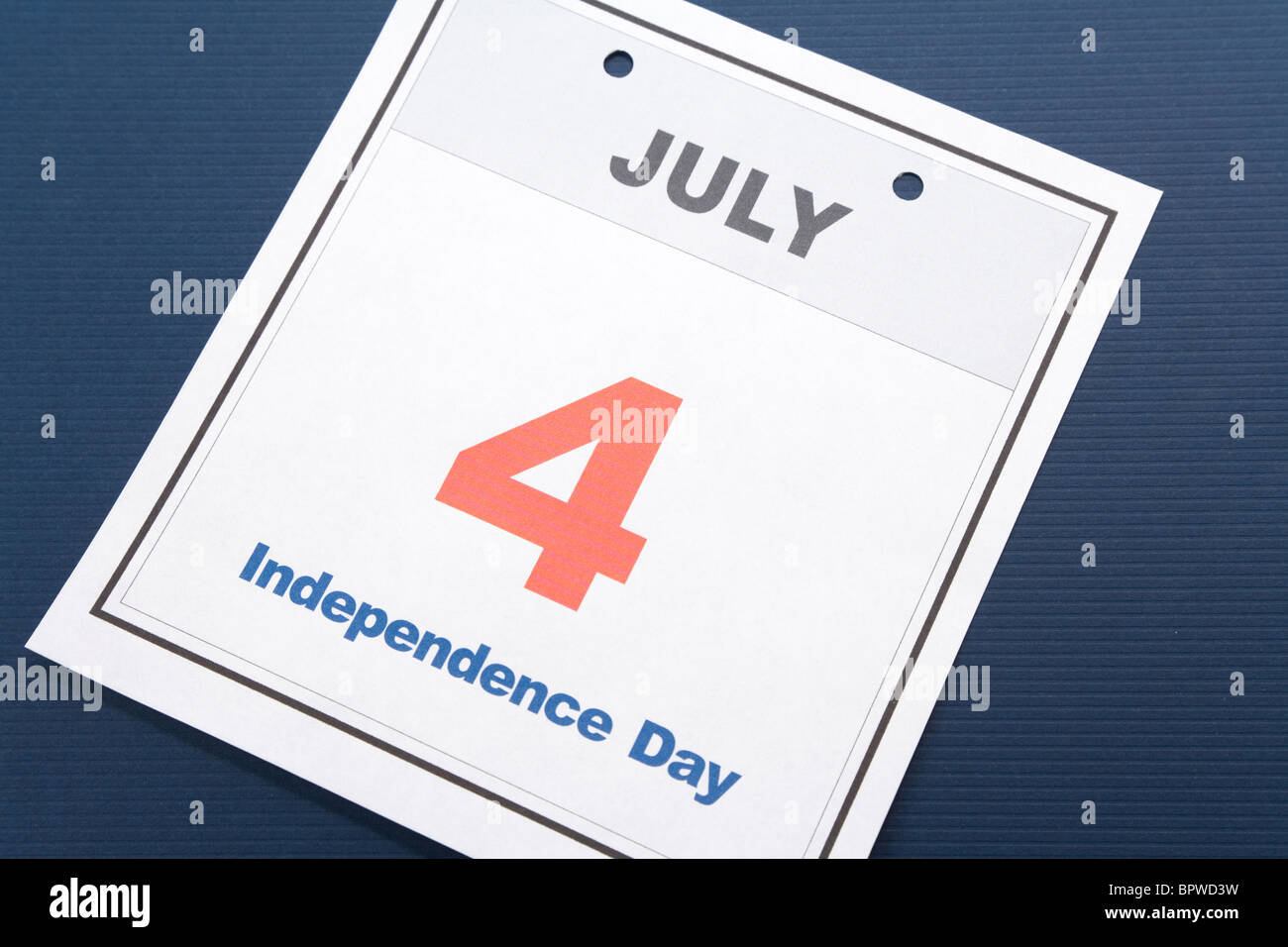 Independence Day, calendar date Fourth of July for background Stock ...