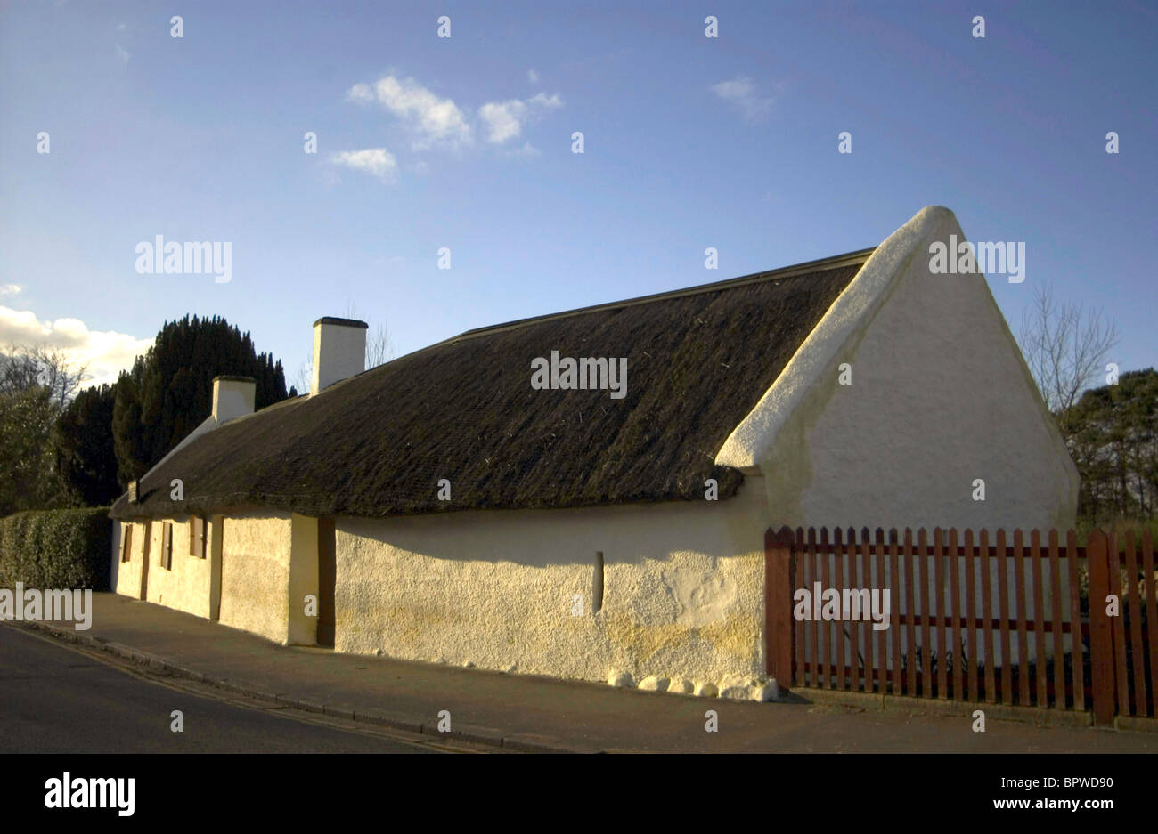 Burns Cottage, Alloway, Ayrshire, UK. The first home of poet Robert ...