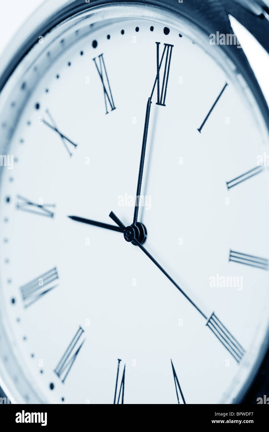 Clock face close up shot Stock Photo - Alamy