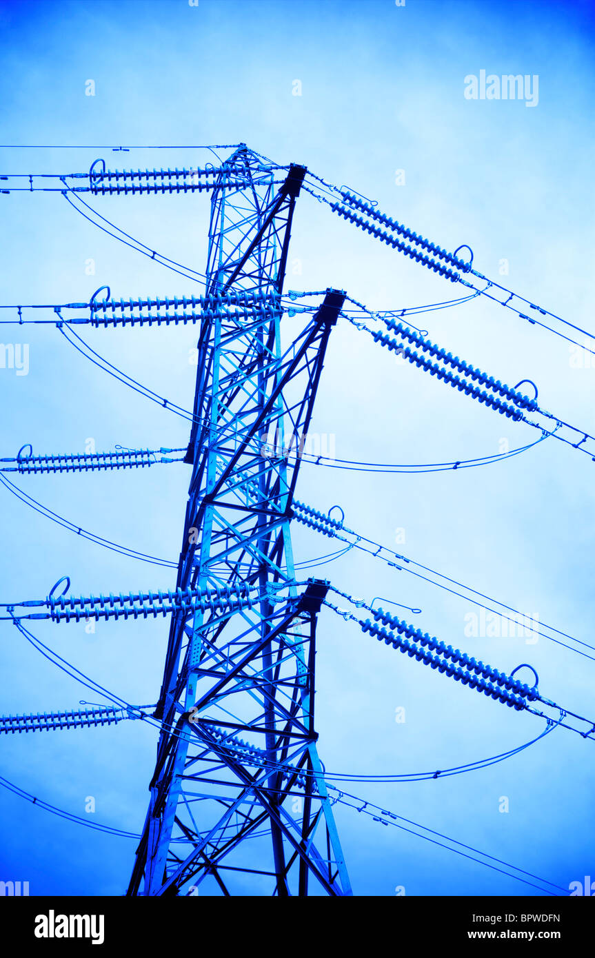 Pylon with cables hi-res stock photography and images - Alamy