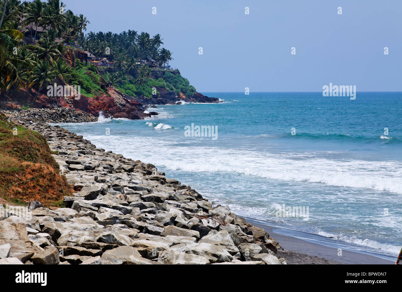 The coast, Varkala, Kerala, India Stock Photo - Alamy