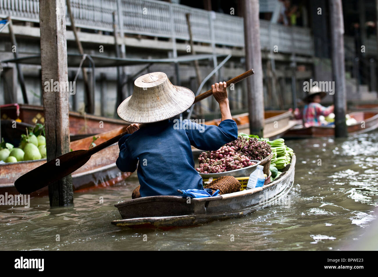 The colorful floating market near Bangkok, Thailand Stock Photo - Alamy