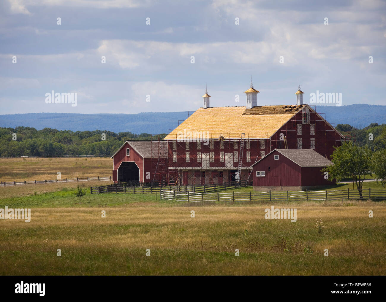 Farmhouse under construction - Pennsylvania, USA Stock Photo - Alamy
