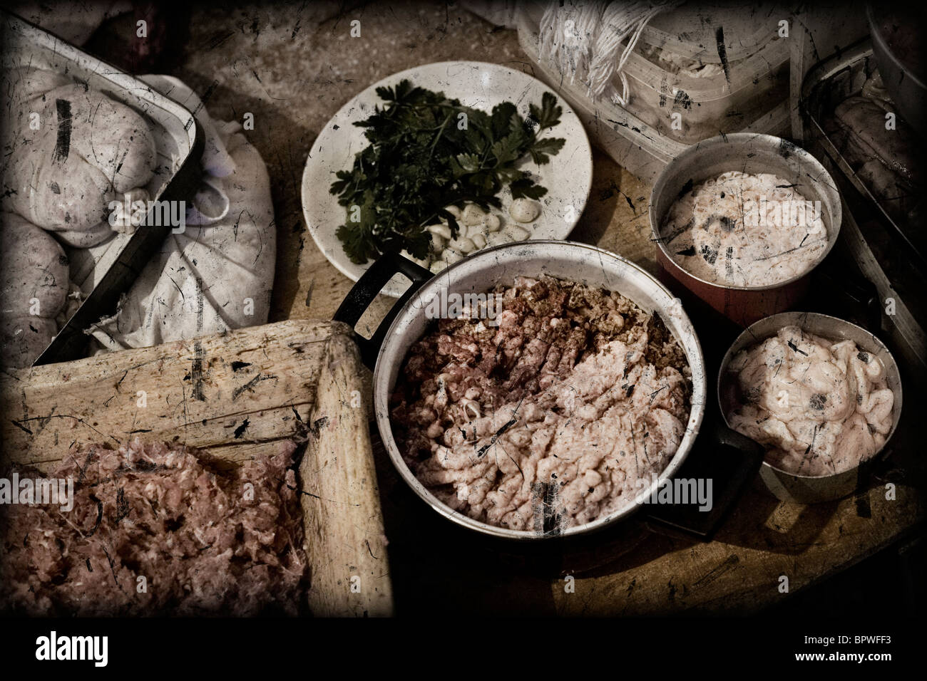 Traditional pig slaughtering hi-res stock photography and images - Alamy