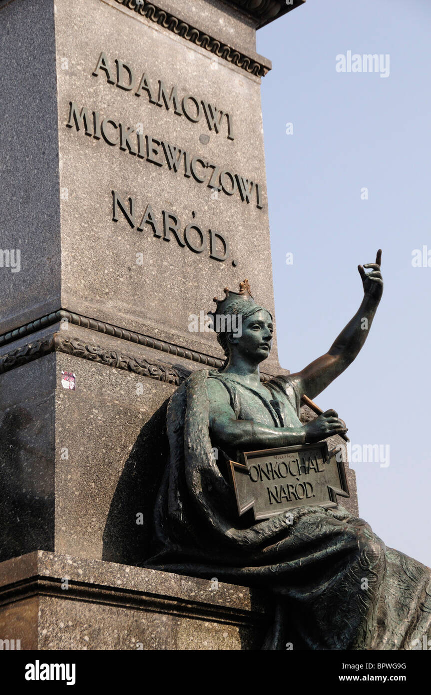 Allegorical figure of the Motherland on the pedestal of the Adam ...