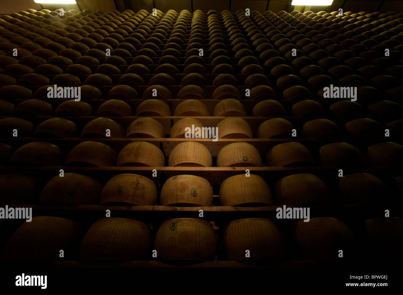 Parmigiano cheese bank in Italy Stock Photo - Alamy