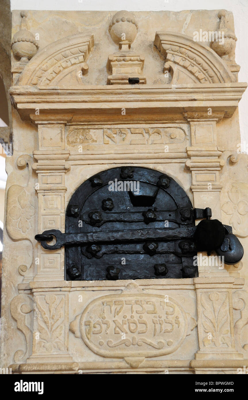 Ornate Collection box in the Old Synagogue in the Kazimierz area of ...