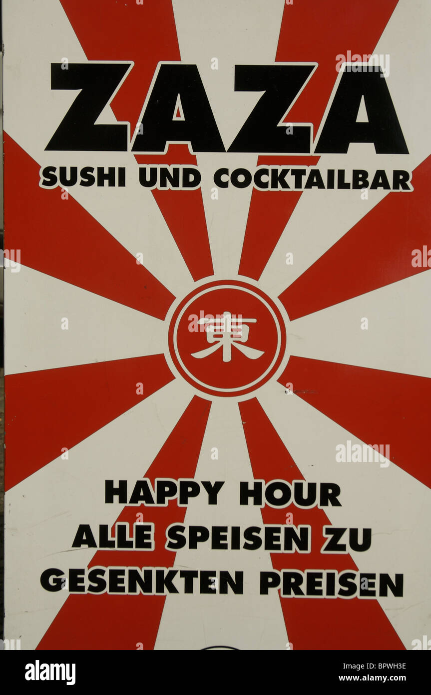 Sushi and Cocktail Bar Zaza in Berlin Stock Photo - Alamy