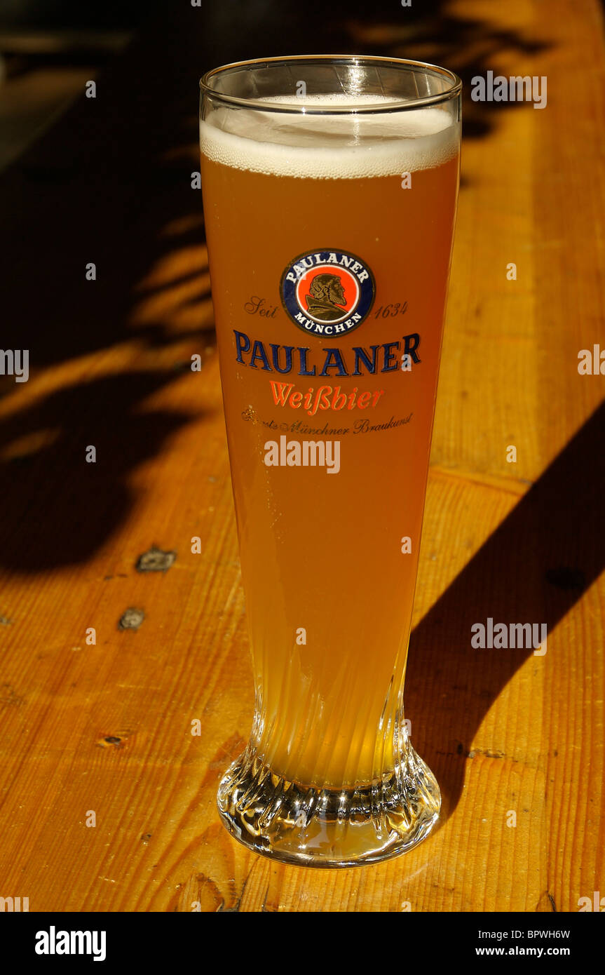 Glass of Weibbier beer served in Berlin Stock Photo - Alamy