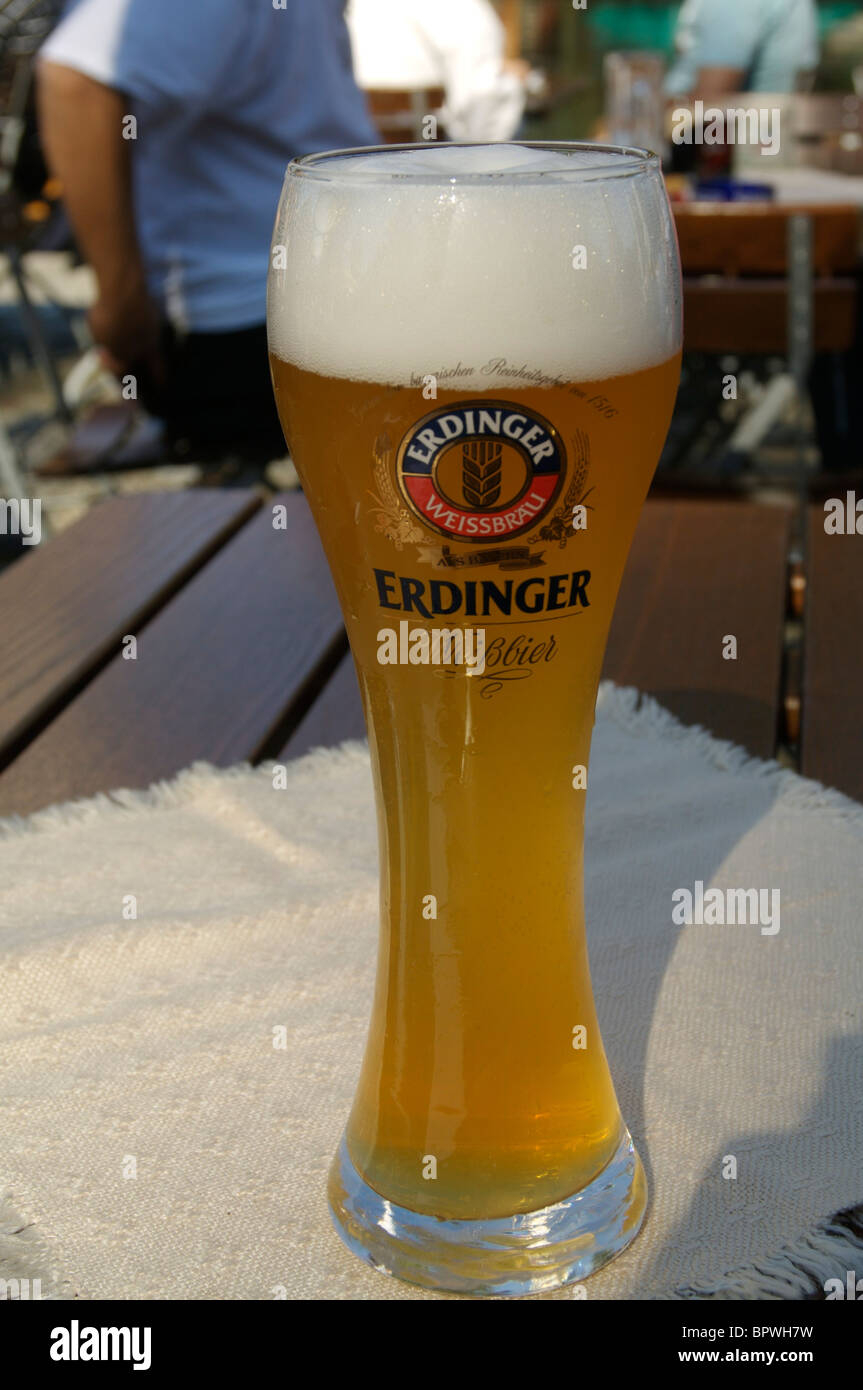 Spreewald glass of Weibbier beer served in Berlin Stock Photo - Alamy