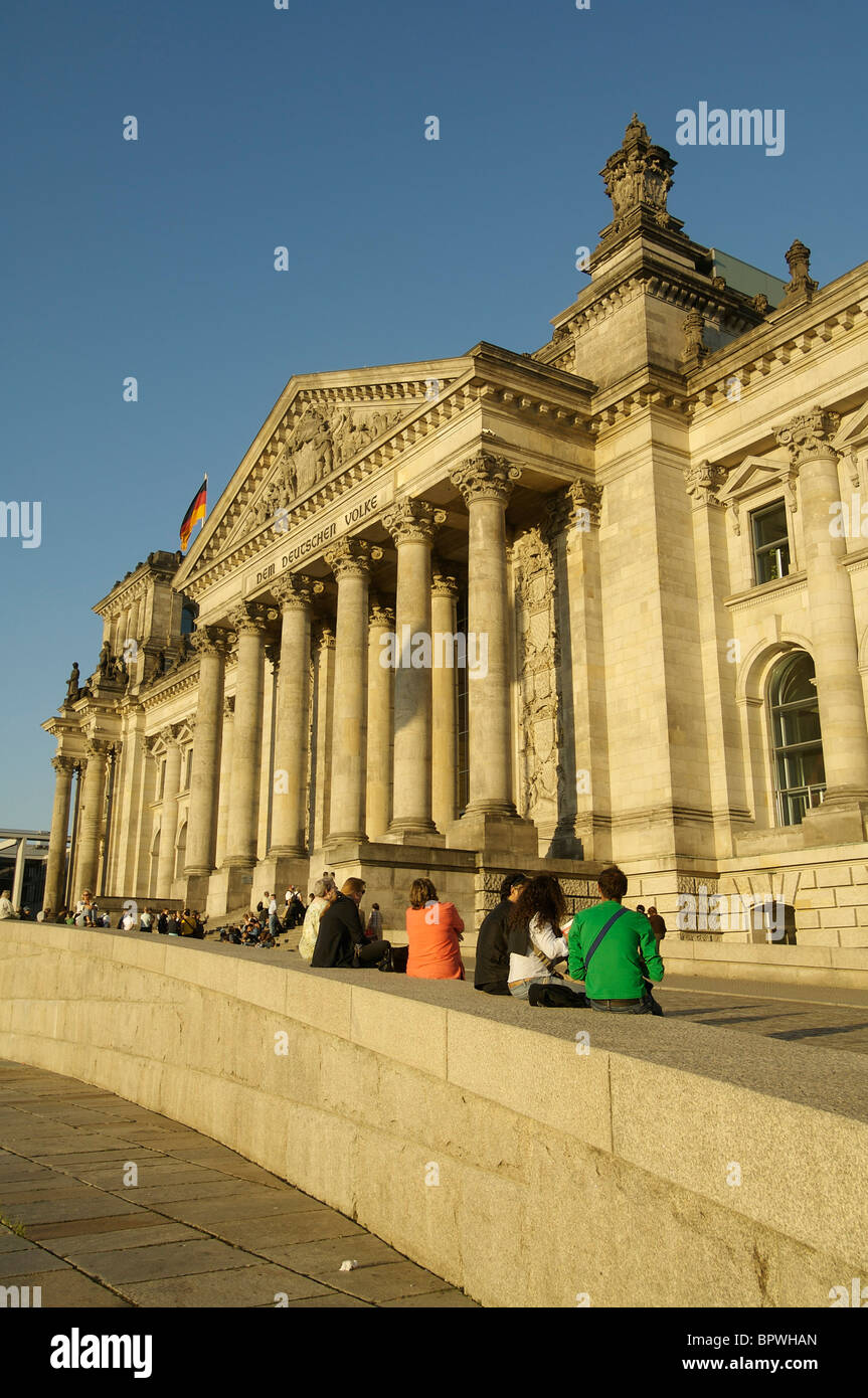 View of the Reichstag building, constructed to house the Reichstag, the ...