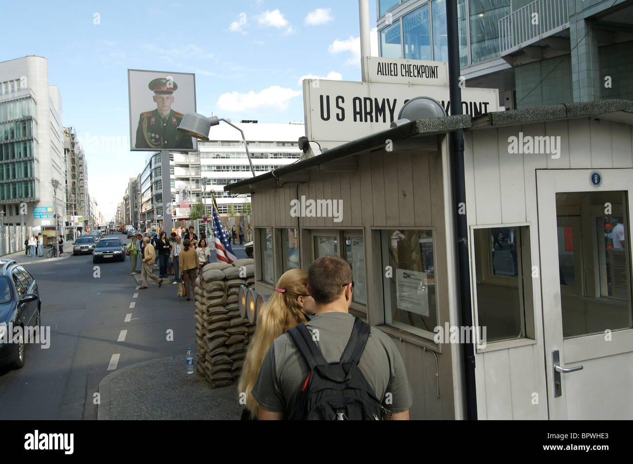 Checkpoint Charlie - general view Stock Photo - Alamy