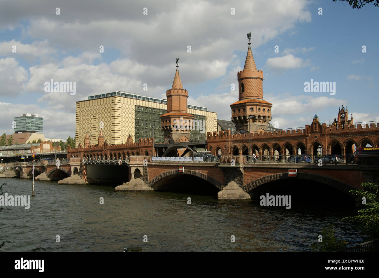 The Oberbaumbrücke Bridge was built across the River Spree between 1894 ...