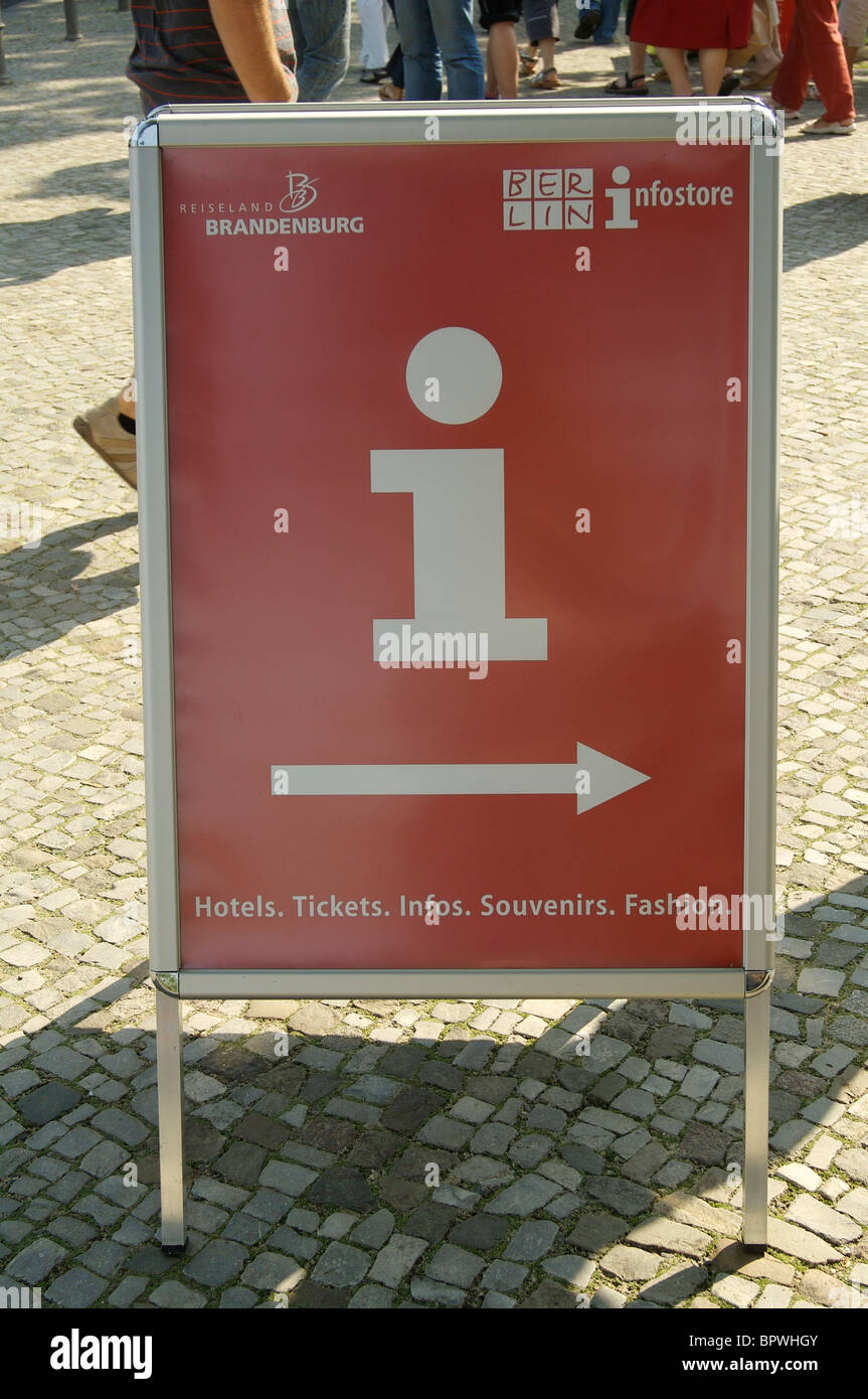 Detail of Berlin Tourist Office sign Stock Photo - Alamy