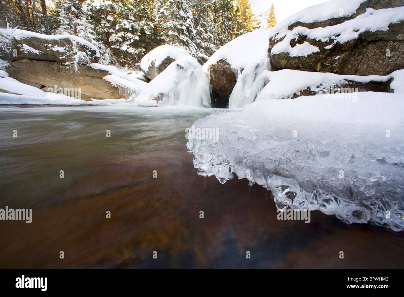 A stream near the Marshall Station of the Mt. Washington Cog Railway ...