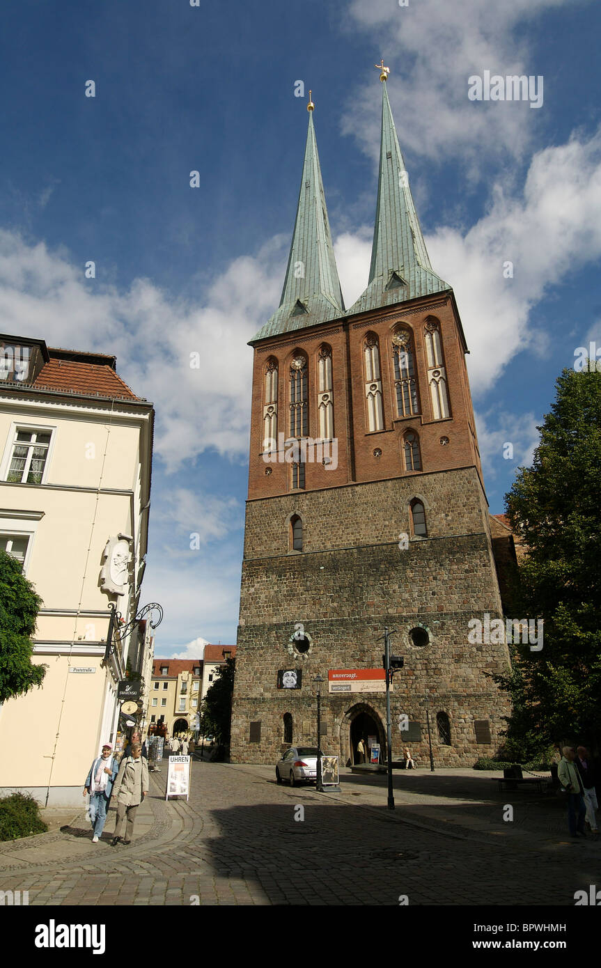 Exterior of Nikolaikirche, church of Saint Nicholas is the oldest ...