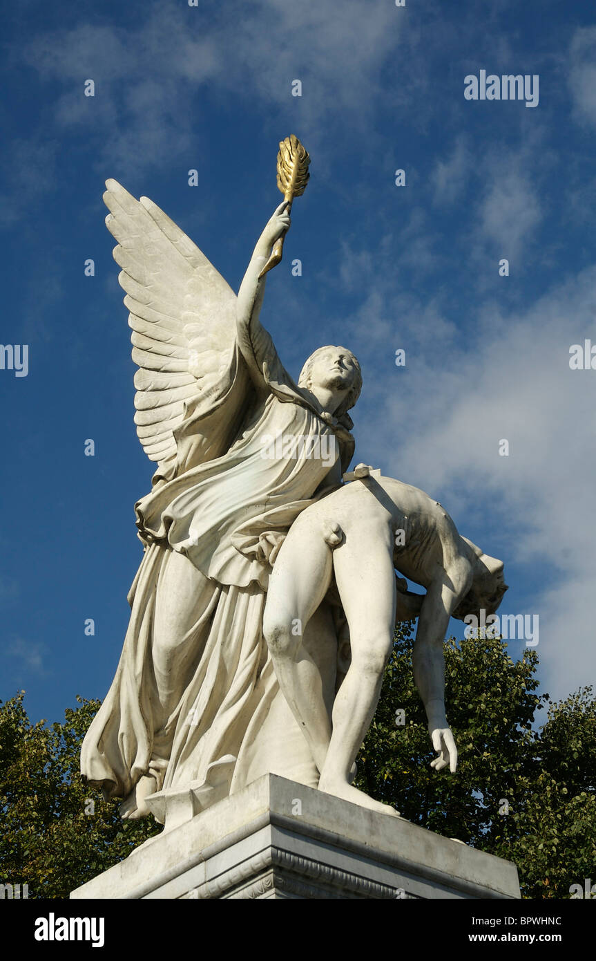Detail of a statue - Iris carrying the fallen Pallas to Mount Olympus ...