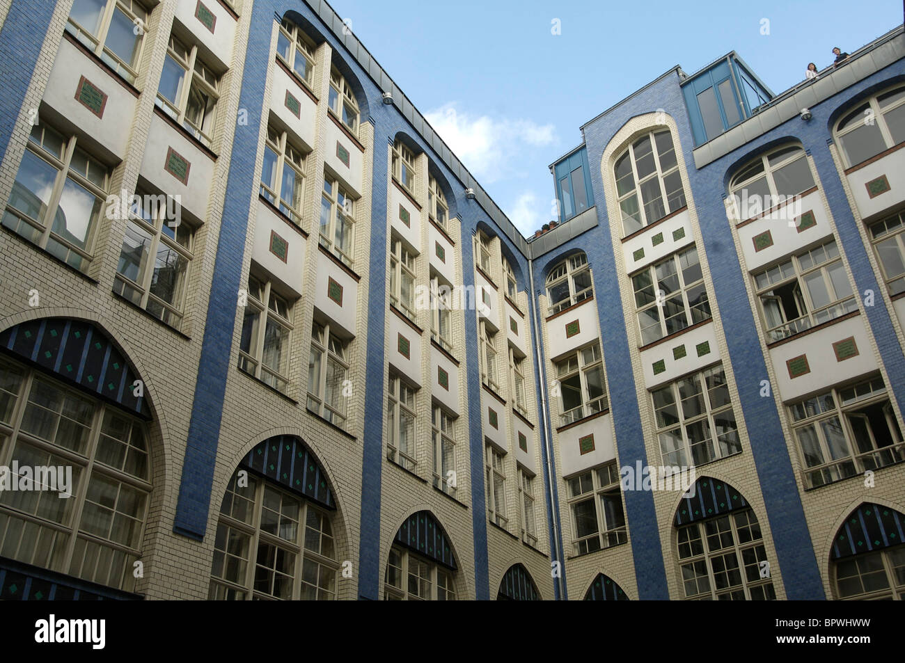 Architecture detail in the courtyard of the Hackesche Höfe Stock Photo ...