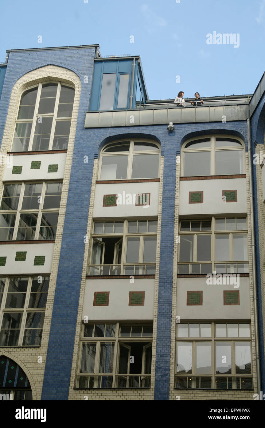 Architecture detail in the courtyard of the Hackesche Höfe Stock Photo ...