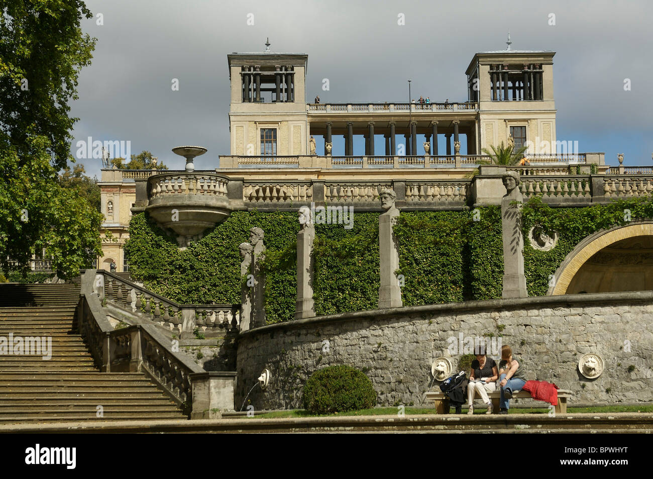 Orangerie and garden part of the The New Palace (Neues Palais Stock ...