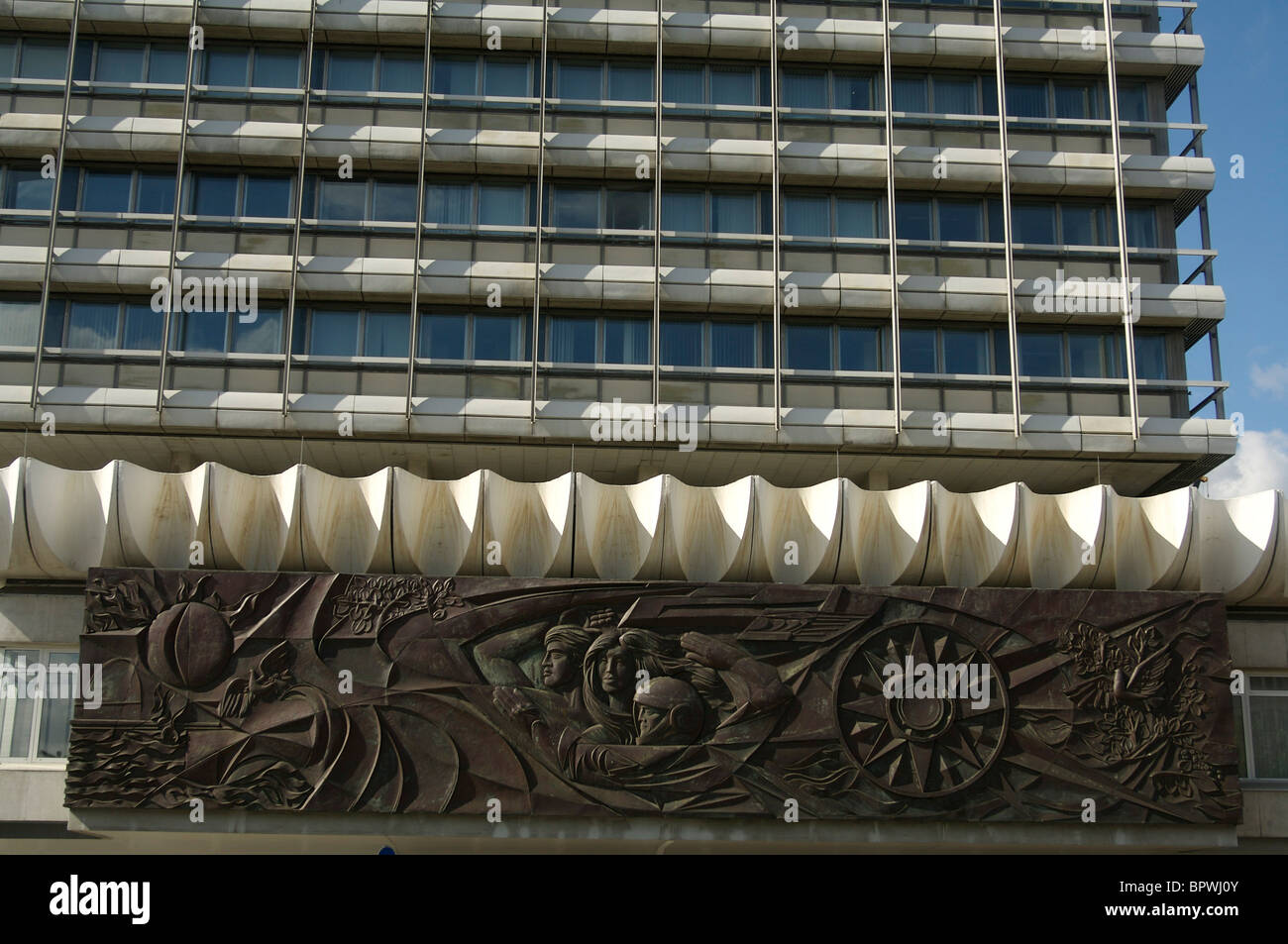 Karl Marx Allee exterior of Old DDR buildings in Berlin Stock Photo - Alamy