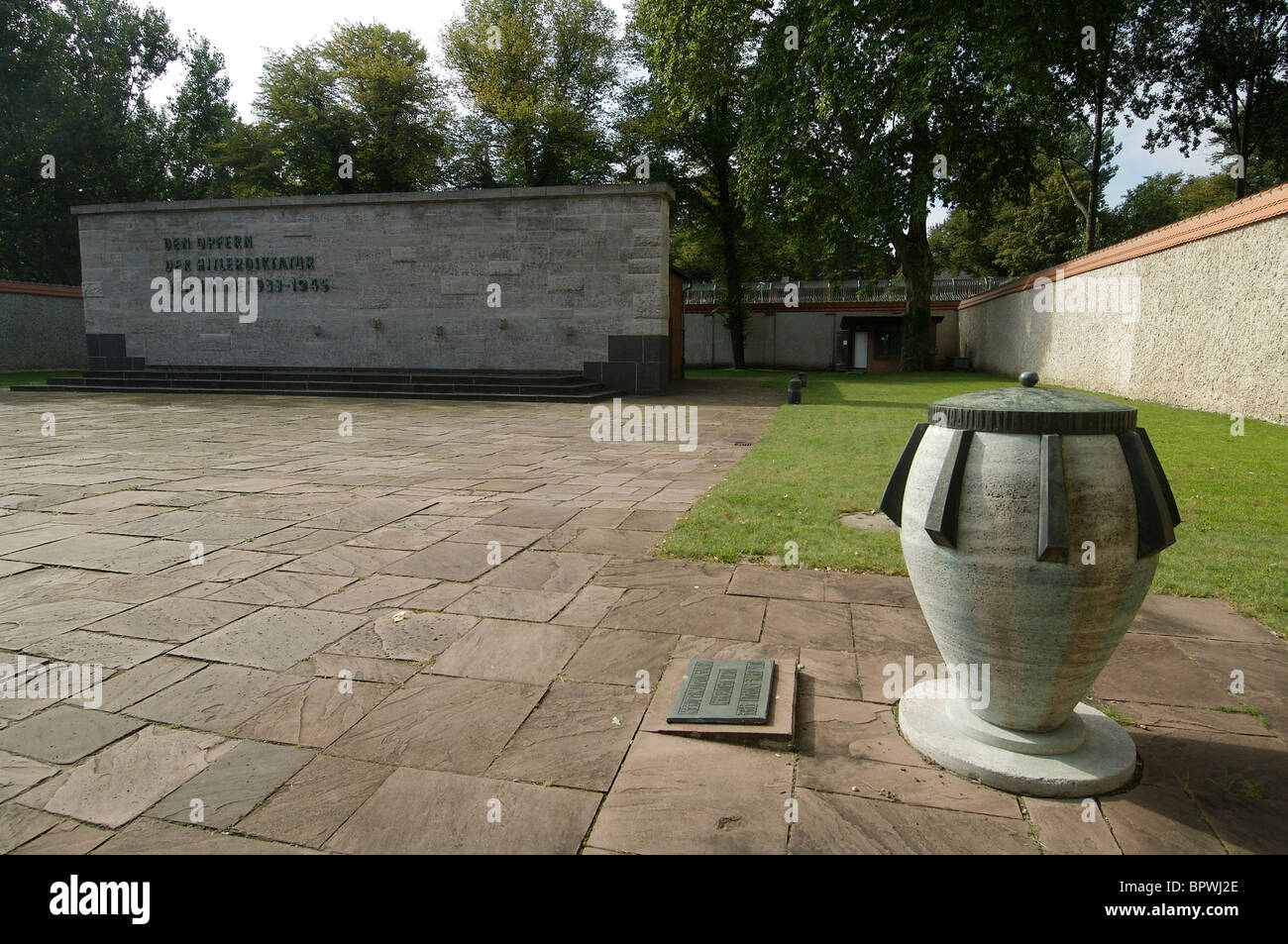 Gedenkstatte Plotzensee Exterior view with Urn of earth from the ...