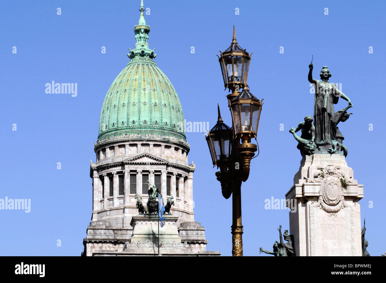 The Congress Building on Plaza de Congreso in Buenos Aires, Argentina ...