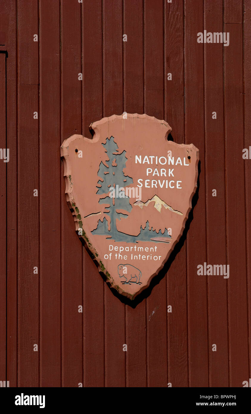 Plaque of National Park Service at Battery Park New York NY Stock Photo ...