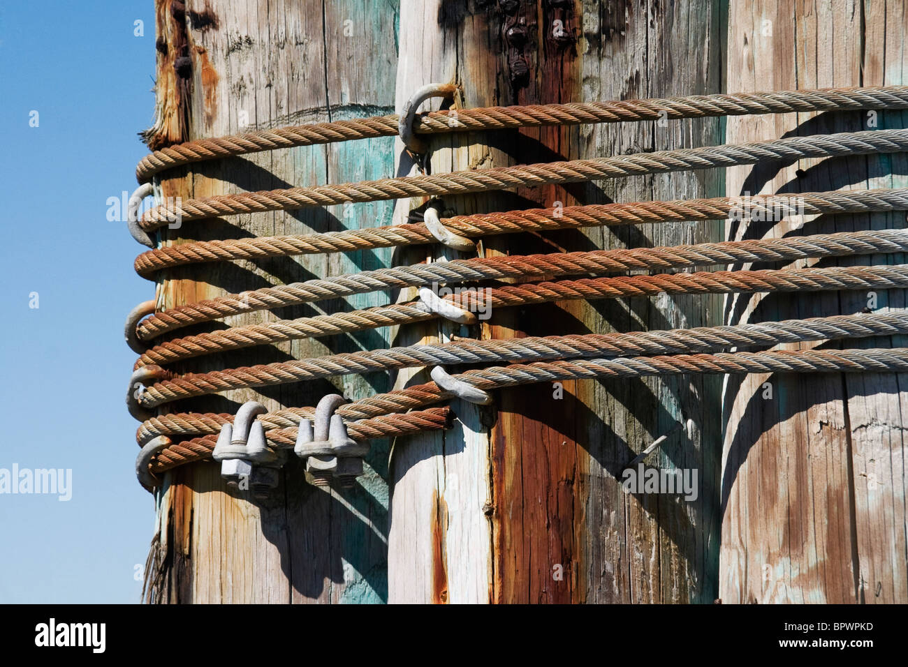 Pole at Victoria Harbour Stock Photo - Alamy