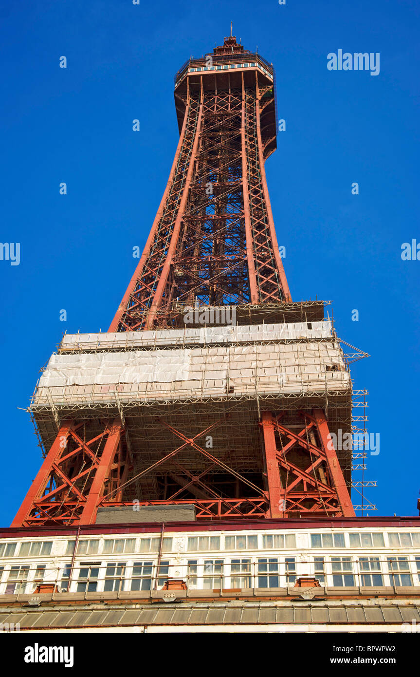 Painting and carrying out maintenance work on Blackpool Tower Stock ...