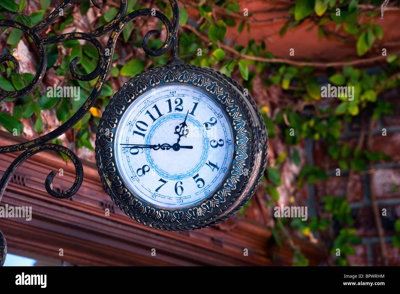 outdoor clock, Solvang, California Stock Photo - Alamy