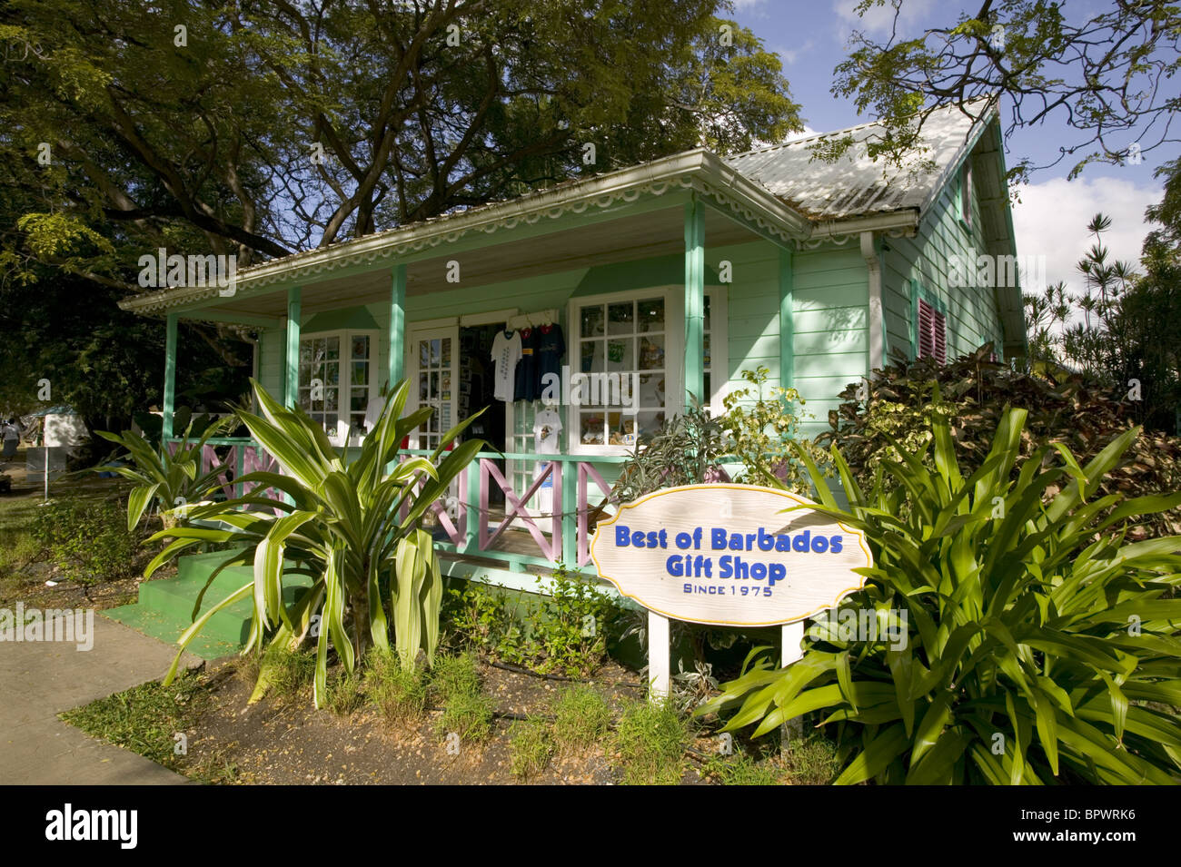 Gift shop at Chattel House Village in Holetown in Barbados in the ...