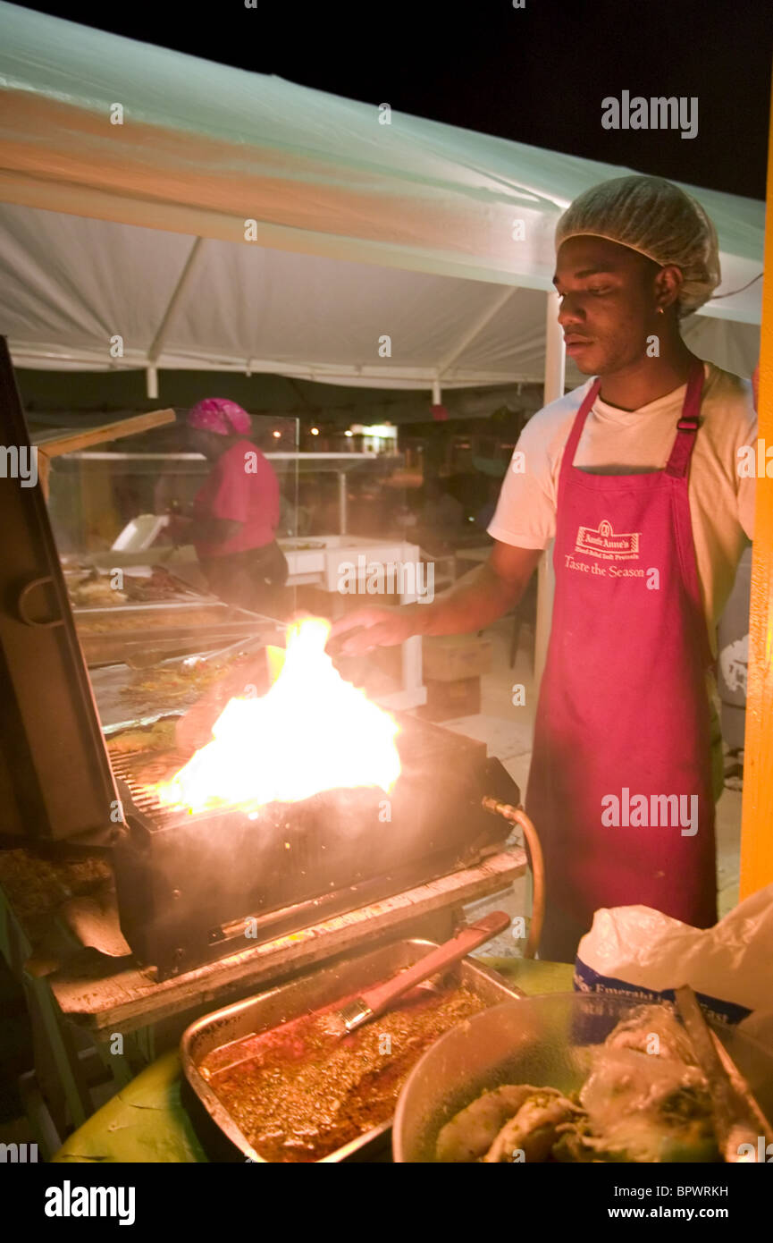 Chef cooking at a restaurant in Oistin's at the Friday night Fish Fry ...
