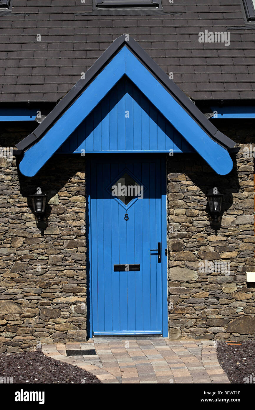 Number blue wooden domestic house door dingle county kerry ireland hi ...