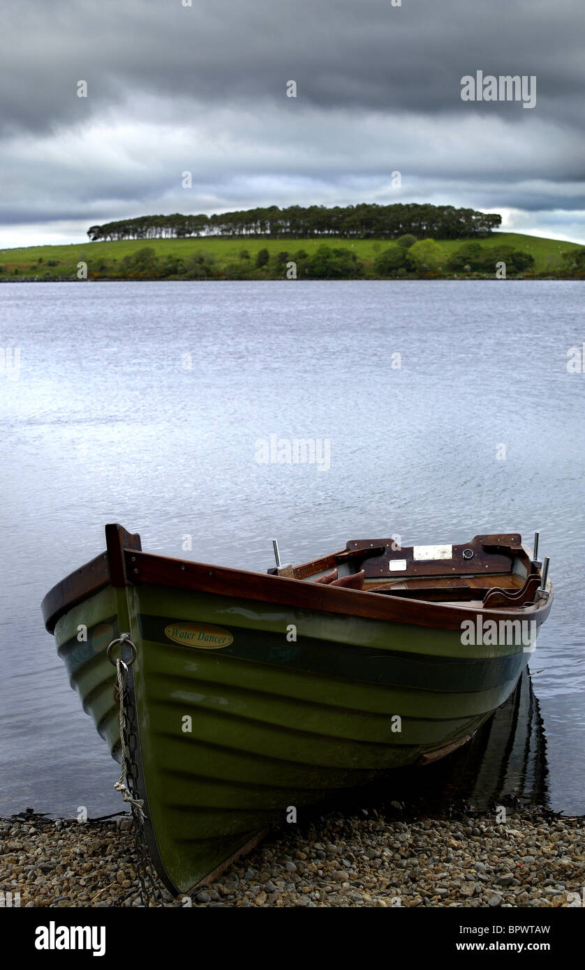 Wooden dinghy billberry lake county mayo ireland hi-res stock ...