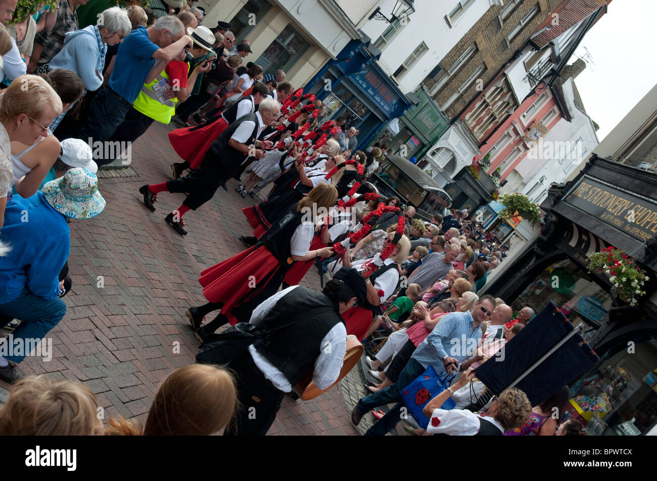 dancers parade through the street of Faversham Hop Festival faversham ...