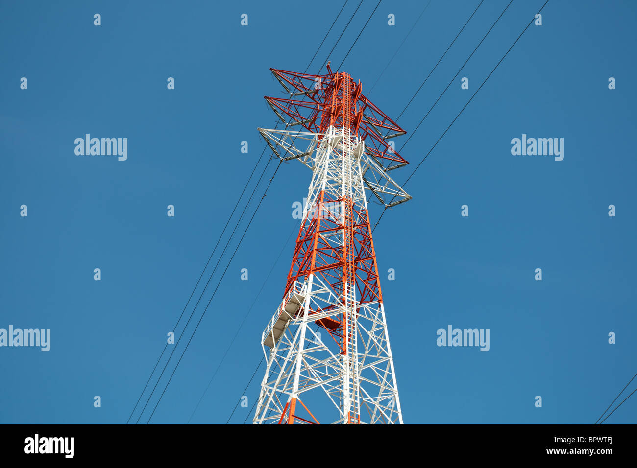 Transmission line tower Stock Photo - Alamy