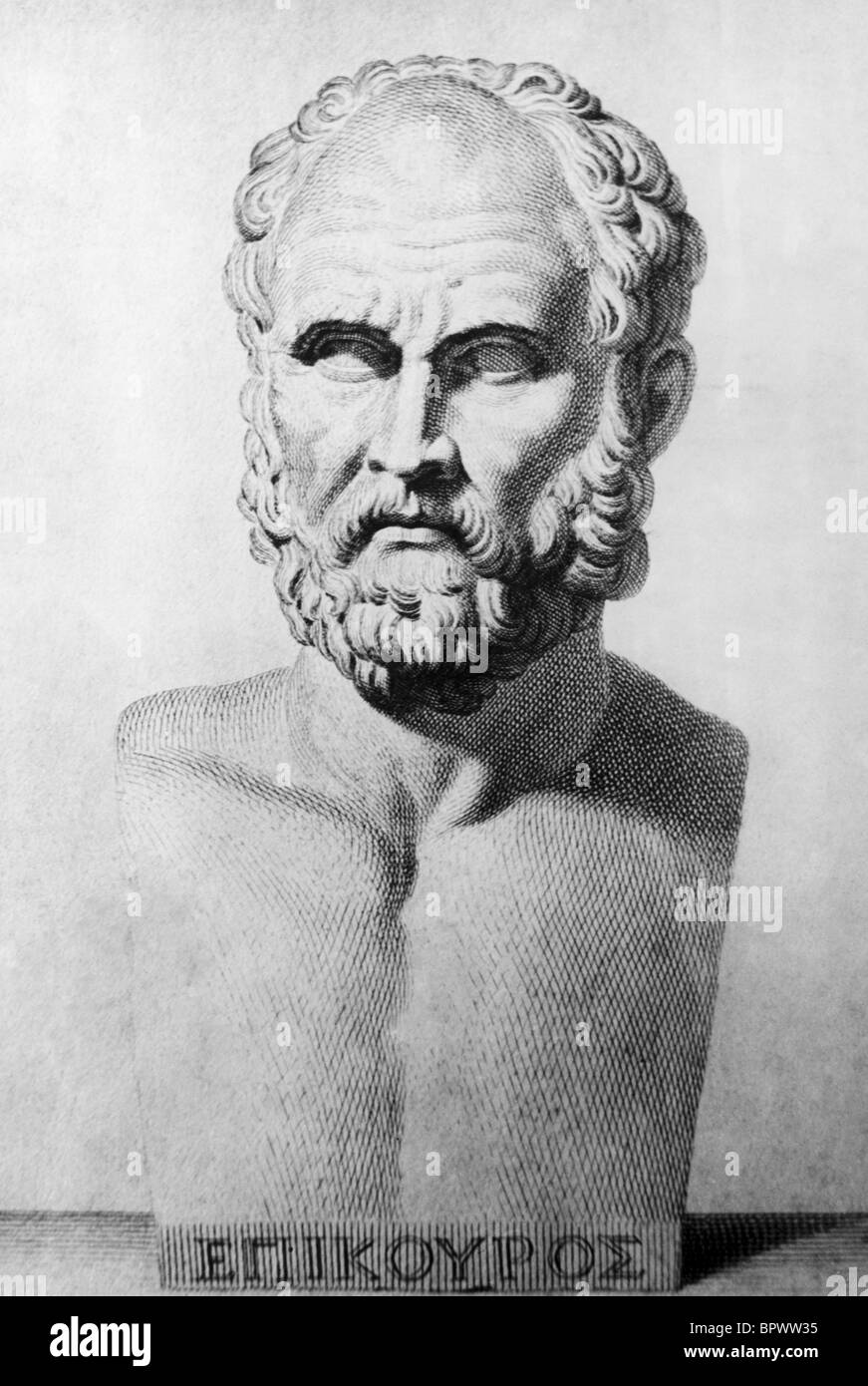 Epicurus Bust Black and White Stock Photos & Images - Alamy